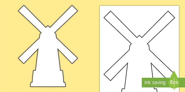 Windmill Template teacher Made 
