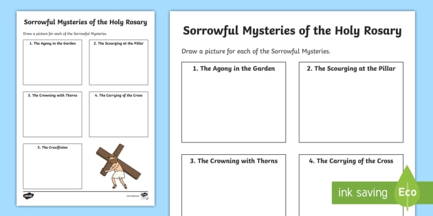 The Sorrowful Mysteries of the Holy Rosary Activity