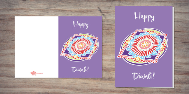 Bright Rangoli Diwali Card | Twinkl Party (teacher made)