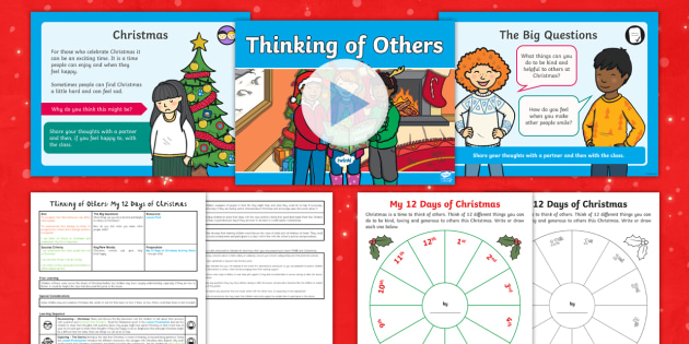 PSHE and Citizenship - KS1 Thinking of Others: My 12 Days of Christmas ...