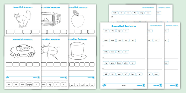 Unscramble the Sentences Activity Sheets