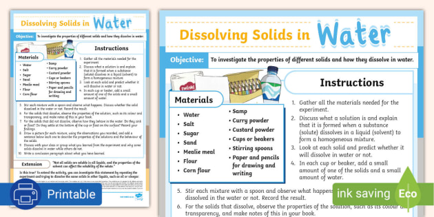 Water Chemistry Activities | twinkl.co.uk