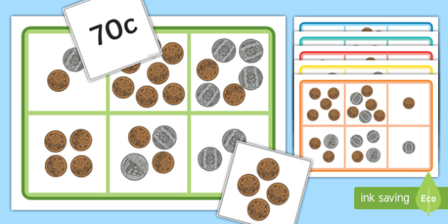 Money Bingo to 1 Dollar Using 10c, 20c, 50c coins