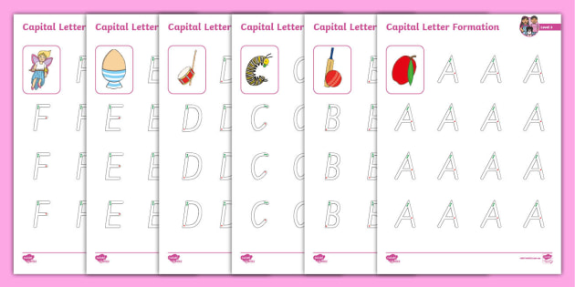 Phonics Level 3 Capital Letter Formation Activity Sheets