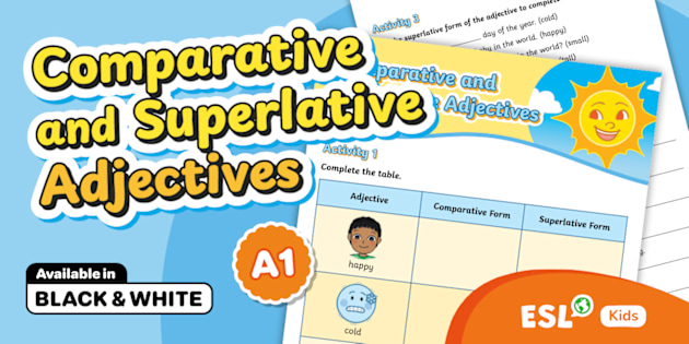 Comparative And Superlative Adjectives English Grammar Lesson Esl