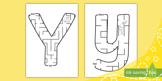 Alphabet Maze Yy (teacher made)