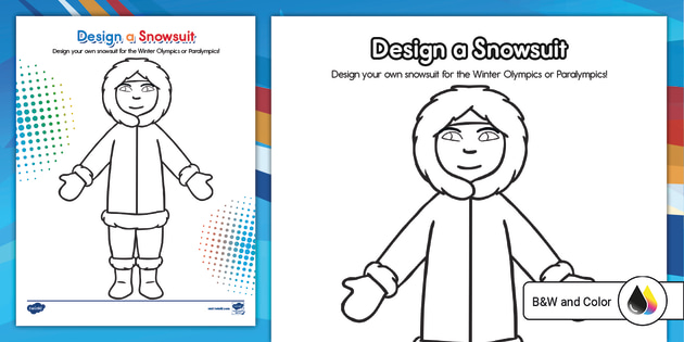 Winter Olympics Design a Snowsuit Activity | Twinkl USA