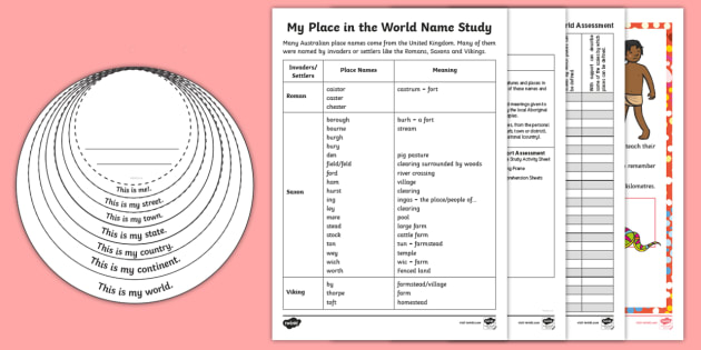 My Place In The World Assessment Resource Pack