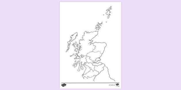 FREE! - Scotland Map Colouring Sheet | Colouring Sheets