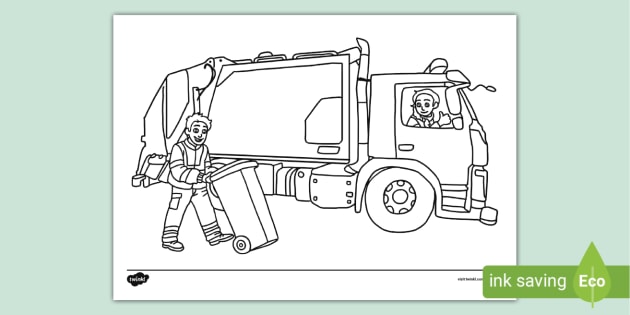 Refuse Lorry Colouring Sheet (teacher made)