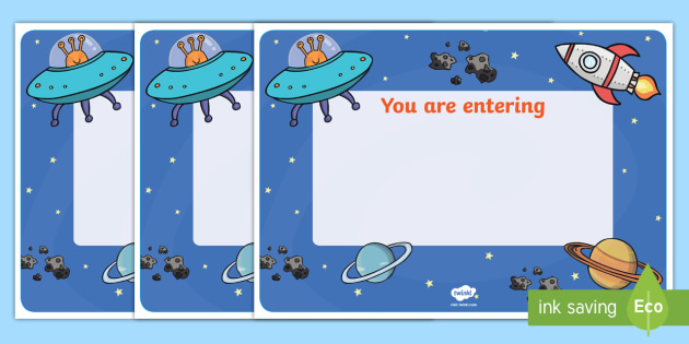 Space Welcome Signs (teacher made)