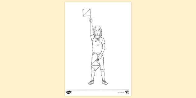 FREE! - Semaphore D Colouring Sheet Colouring | Colouring Sheets