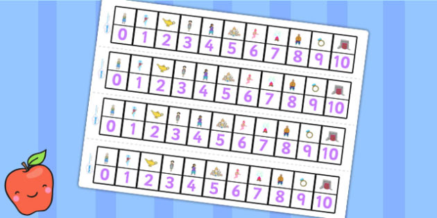 FREE! - Aladdin Number Track 0 10 (teacher made)