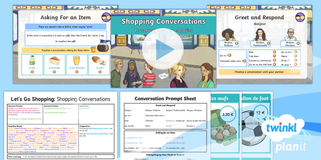 French café conversation KS2 - Shopping Conversations