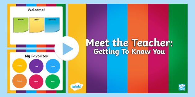 Meet the Teacher: Getting To Know You Editable Presentation