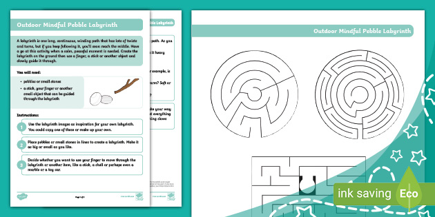 Outdoor Mindful Pebble Labyrinth (Teacher-Made)