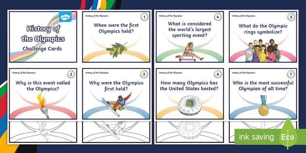 A History of the United States at the Olympic Games Question Cards