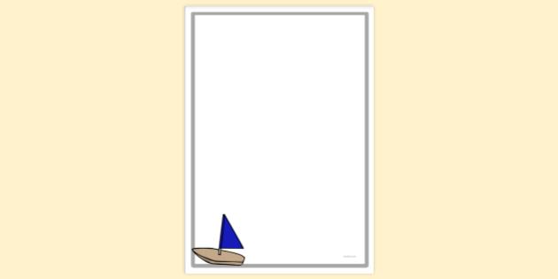 FREE! - Wooden Boat Page Border | Page Borders | Twinkl