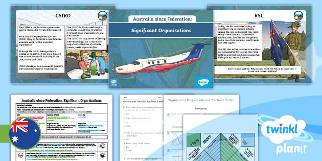 Year 6 HASS History Australia Lesson 8 Organisations