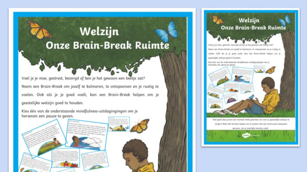 Mindfulness - Welzijn - Neem een Brain Break - Poster