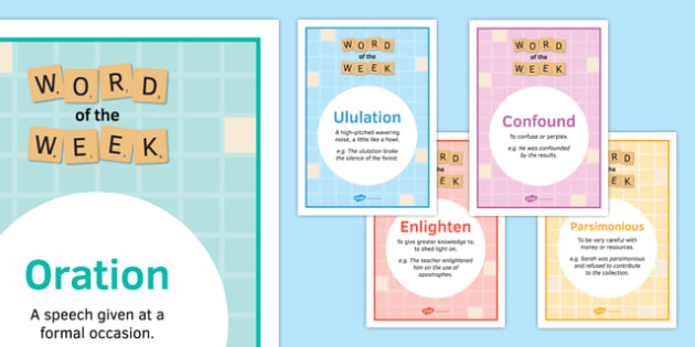 Word of the Week Display Posters (teacher made)