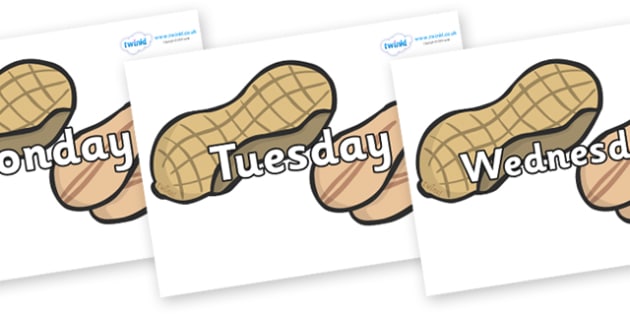 Days of the Week on Peanuts (Teacher-Made)