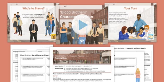 Blood Brothers GCSE - Character Revision Pack (teacher made)