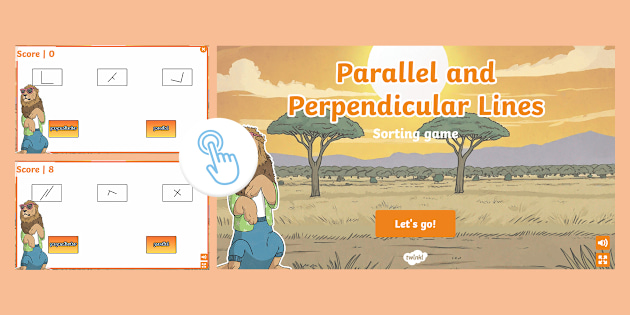 Parallel and Perpendicular Lines KS2 Maths Sorting Game