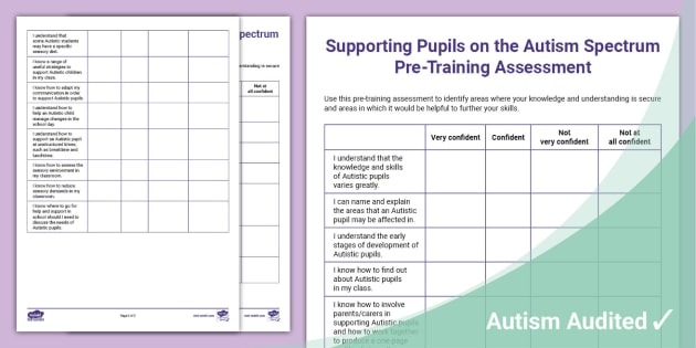 Supporting Autistic Pupils Pre-Training Assessment