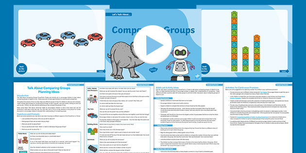 Talk About Comparing Groups to 10 Maths PowerPoint and Planning Ideas