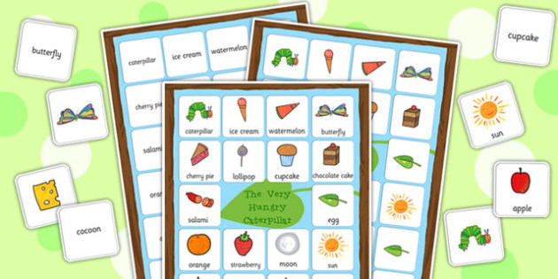 Word Mat and Matching Cards to Support Teaching on The Very Hungry ...