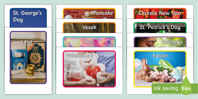 Spring Term Celebrations and Festivals Display Photo Pack