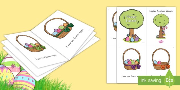 Easter Number Words Early Emergent Reader