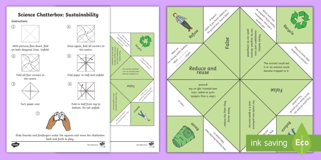 F-2 Sustainability Chatterbox Activity (teacher made)