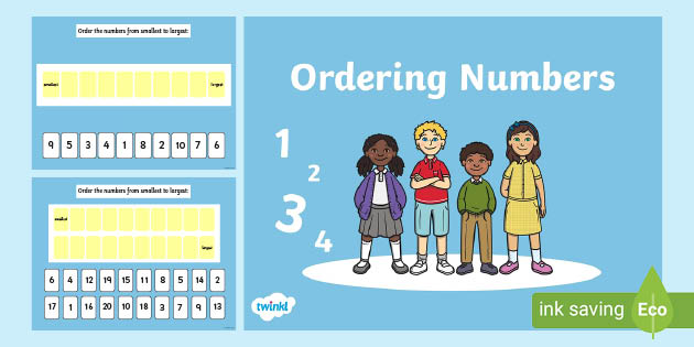 Ordering Numbers 0 10 and 0 20 PowerPoint (Teacher-Made)