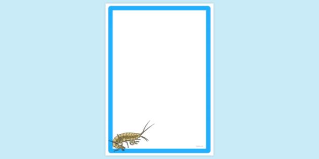FREE! - Simple Blank Shrimp Page Border | Page Borders | Twinkl