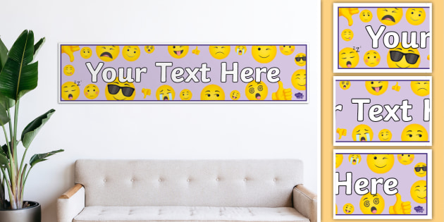 😊 Emoji Editable Banner | Twinkl Party (teacher made)
