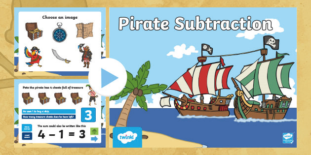 Pirate Themed Subtraction PowerPoint (teacher made)