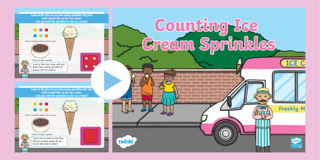 EYFS Counting Ice Cream Sprinkles Reasoning PowerPoint