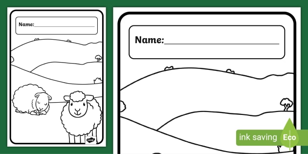 FREE! - Sheep Colouring Book Cover (teacher made)