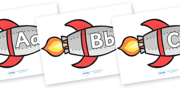FREE! - A-Z Alphabet on Rockets (teacher made)