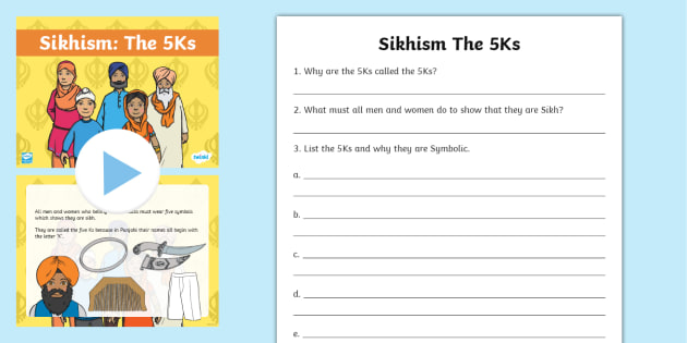 Sikhi: 5 Ks - PowerPoint and Worksheet Pack (teacher made)