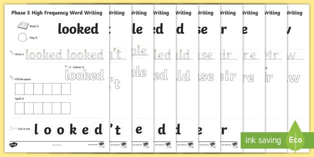Phase 5 High Frequency Word Writing Worksheet - Phase 5 High Frequency Word