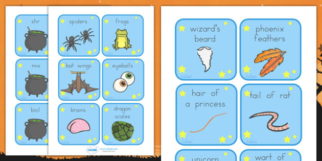 Halloween Magic Potion Prompt Cards - halloween, halloween cards, halloween