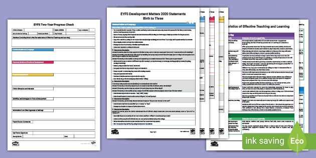 EYFS Two-Year Progress Check Resource Pack (New EYFS 2021)