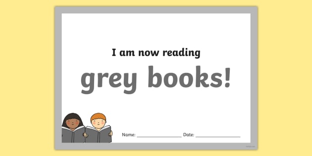 I'm Now Reading Grey Books Certificate - I'm Now Reading Grey Books