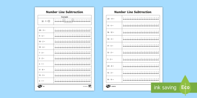 Subtraction From 20 Number Line Worksheet subtraction-from-20-number-line-worksheet