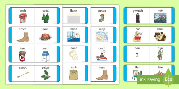 Cardiau Lŵp Geiriau sy'n Odli (Teacher-Made)