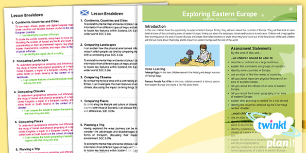 FREE! - Geography: Exploring Eastern Europe Year 5 Planning Overview CfE