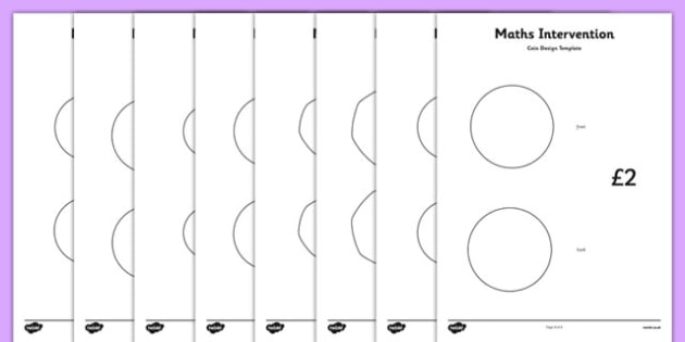 Maths Intervention Coin Design Template